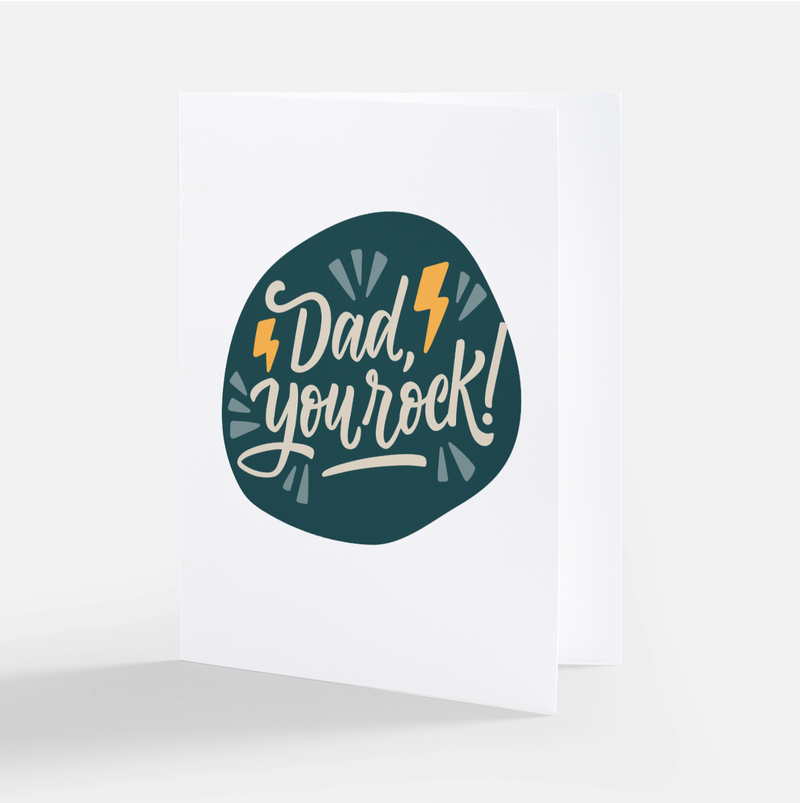 Dad You Rock Greeting Card – T-Leaf Collections