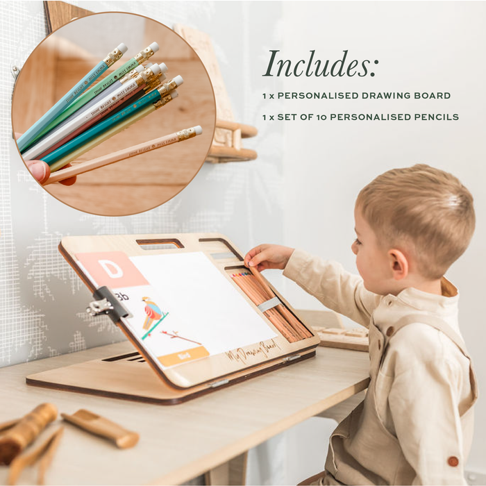 Personalised Wooden Slant Boards | Drawing Boards | T-Leaf Collections