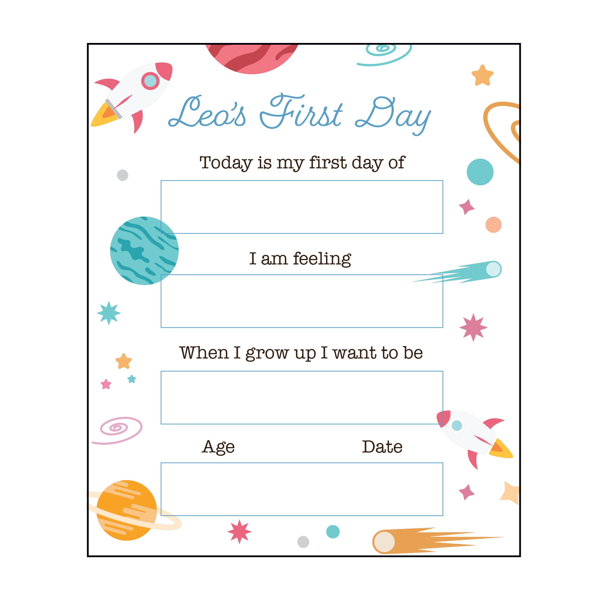 First Day Boards (colour designs)