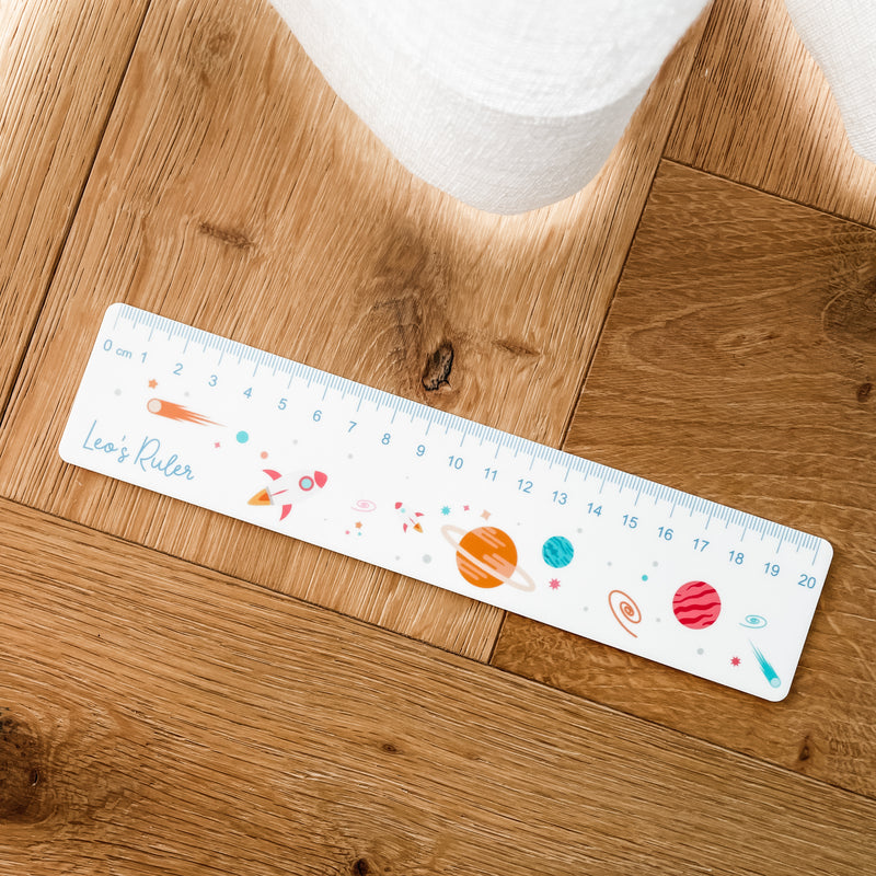 Personalised Rulers - Pattern - White Acrylic – T-Leaf Collections