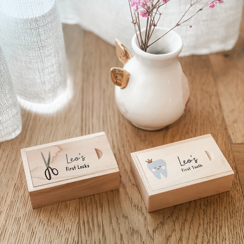 Personalised First Tooth Keepsake Box | T-Leaf Collections
